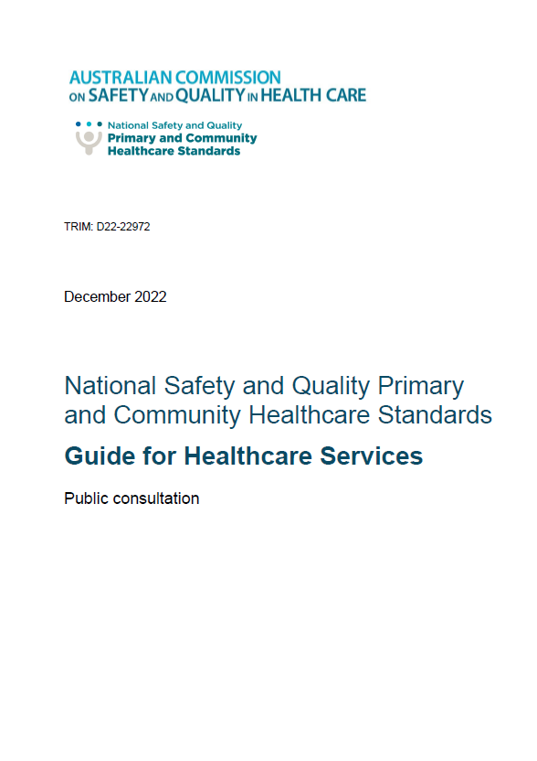National Safety and Quality Primary and Community Healthcare Standards ...
