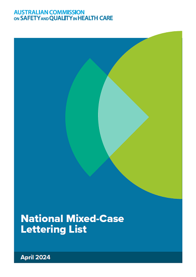 National Mixed-Case Lettering List | Australian Commission on Safety ...