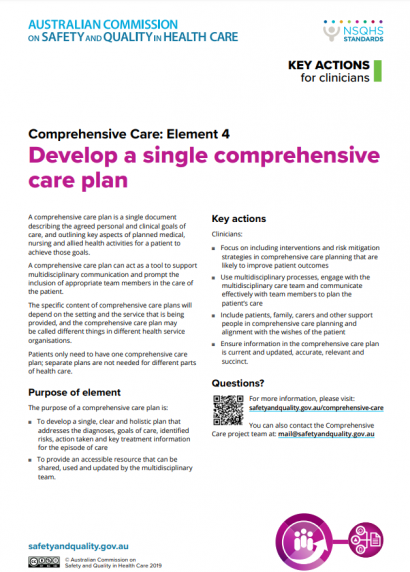 Comprehensive Care - Element 4: Develop a single comprehensive care ... Comprehensive Care - Element 4: Develop a single comprehensive care ...