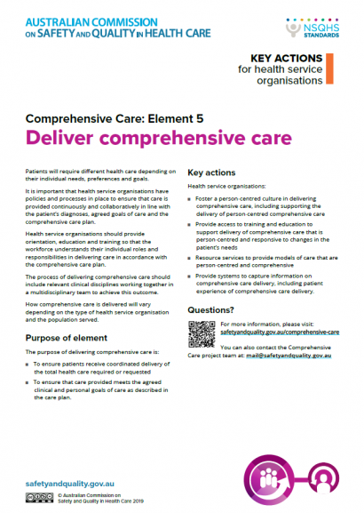 Comprehensive Care - Element 5: Deliver comprehensive care - Actions ... Comprehensive Care - Element 5: Deliver comprehensive care - Actions ...