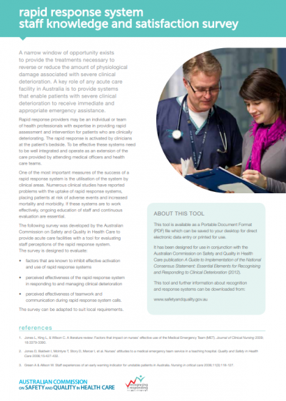 Rapid response system staff knowledge and satisfaction survey ... Rapid response system staff knowledge and satisfaction survey ...