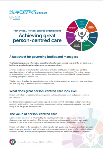 Attributes of person-centred healthcare organisations | Australian ... Attributes of person-centred healthcare organisations | Australian ...
