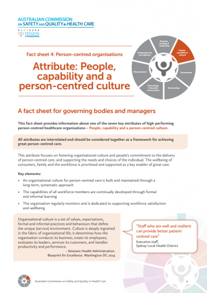Attributes of person-centred healthcare organisations | Australian ... Attributes of person-centred healthcare organisations | Australian ...