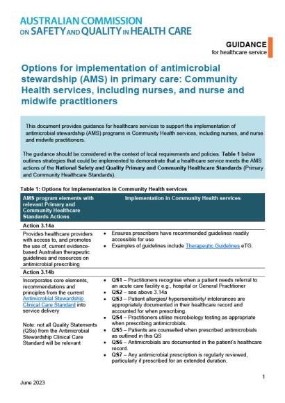 Options for implementation of AMS primary care Dental Practice ...