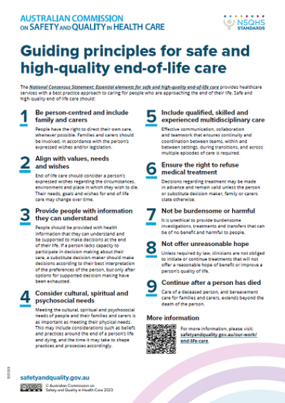 Guiding principles for safe and high-quality end-of-life care ... Guiding principles for safe and high-quality end-of-life care ...